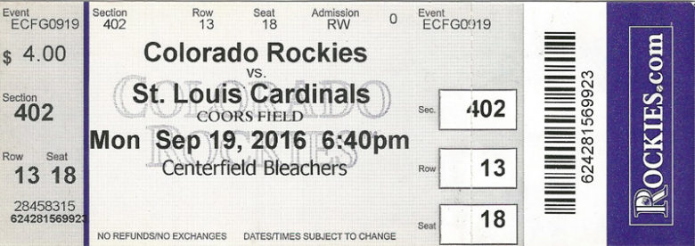 My Ticket Collection, Part II - The Ballpark Guide